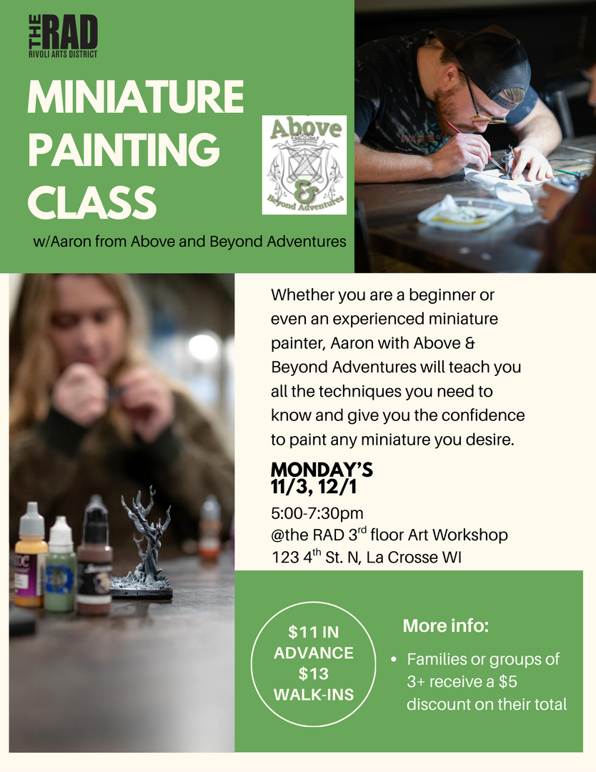 Rivoli Theatre - RAD Class: Fantasy Miniature Painting Class with Above ...