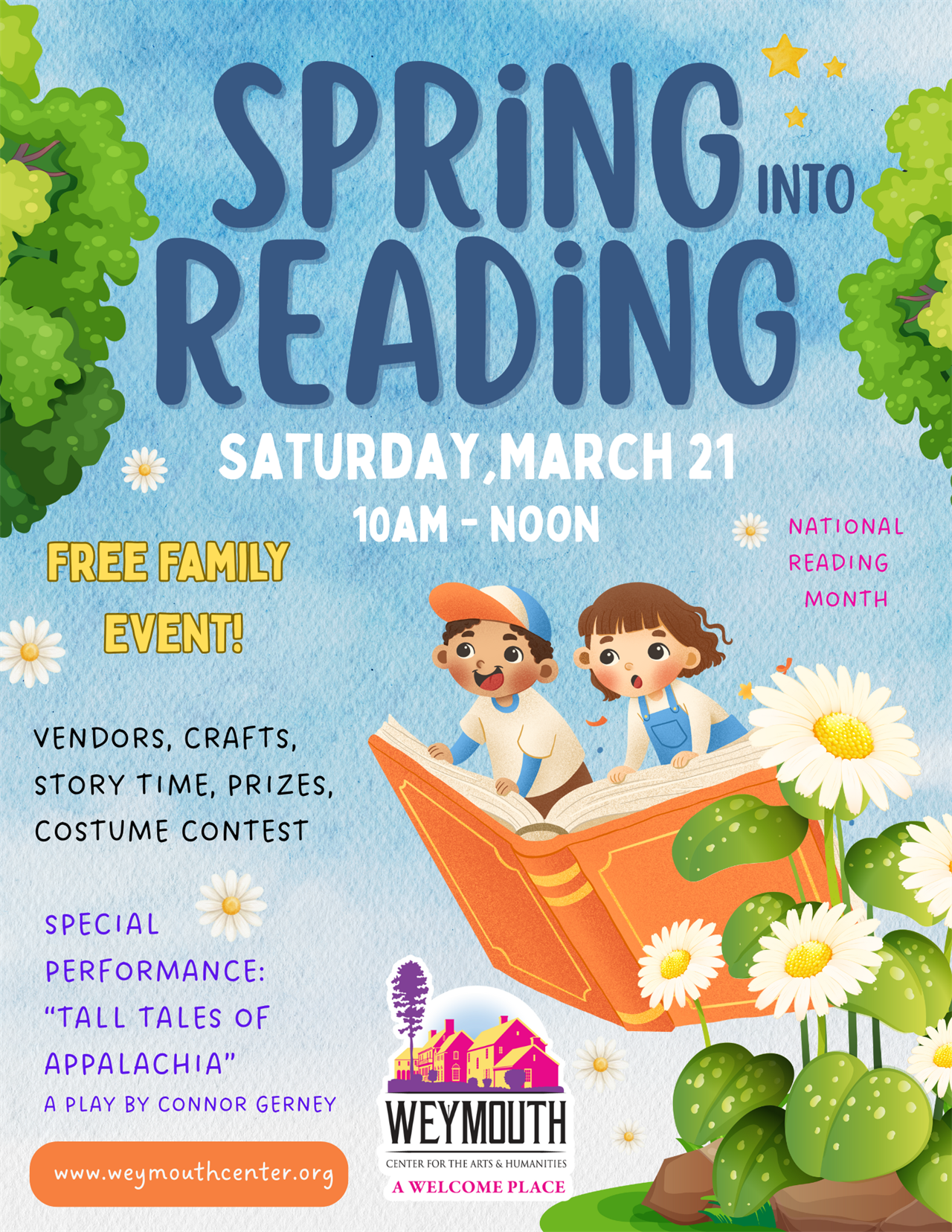 Weymouth Center For The Arts And Humanities - Spring Into Reading